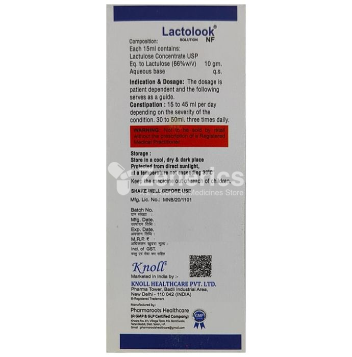 Lactolook NF Solution Sugar Free - Buy Online at Zenerics